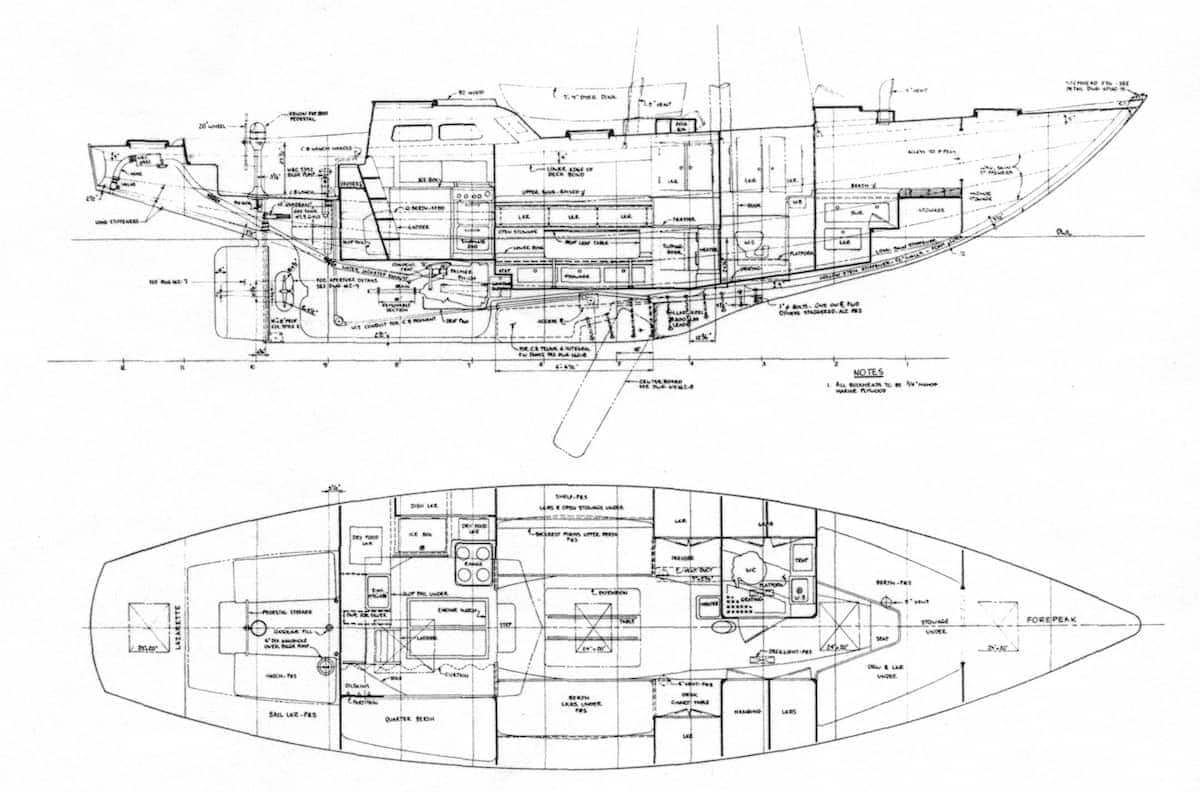 Keel Centerboard Mercer 44 Details - OffCenterHarbor.com